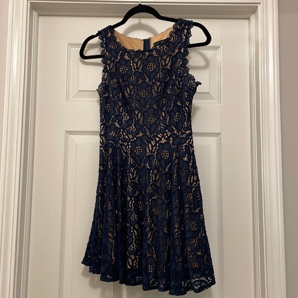 City Studio | Dresses | City Studio Womens Navy Blue Dress With Flowers ...